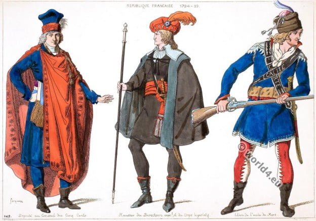 The Days of the Directoire. Costumes under the French Revolution.