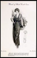 Callot Model of Blue Crepe Chinois. Paris Spring Season 1913.