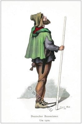 German fashions of the 14th century in the so-called Middle Ages.