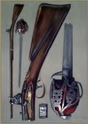 Rob Roy`s gun and sword. Broadsword, with Andrea Ferrara blade.
