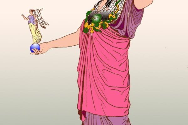 Hermaphroditos, the son of the god Hermes and the goddess Aphrodite.
