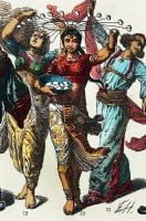 The Nautch girls. Indian dancers.