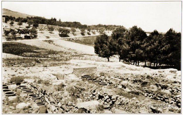 Ancient Minoan Costume. The Palace of Minos at Knossos.