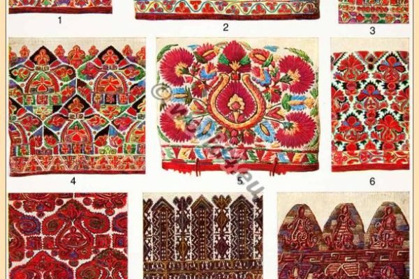 Traditional Greek embroidery patterns.