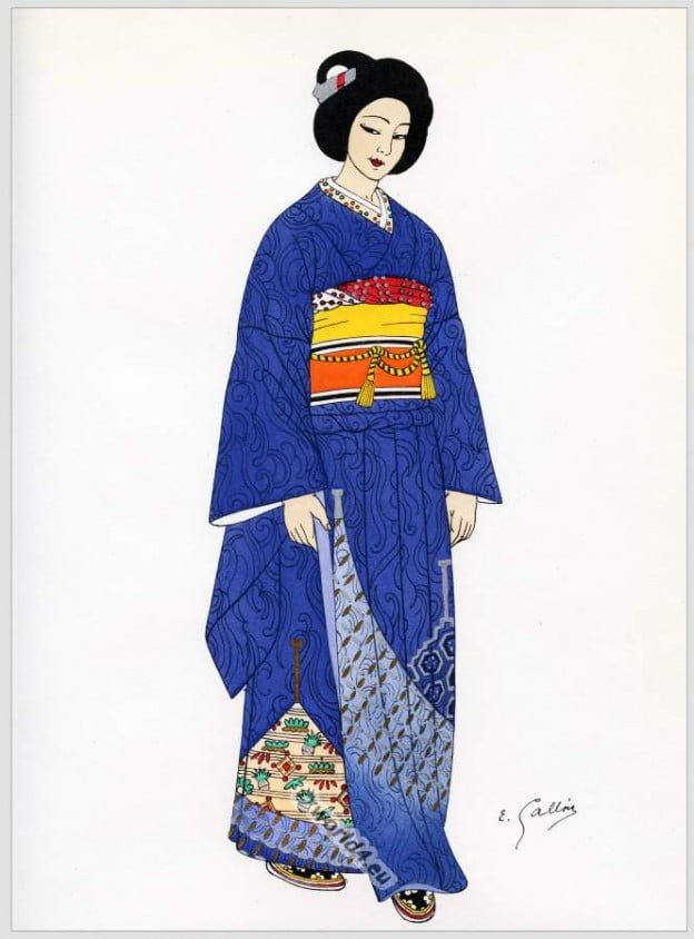 Historical Asian Costumes of Java, Japan and Indonesia.