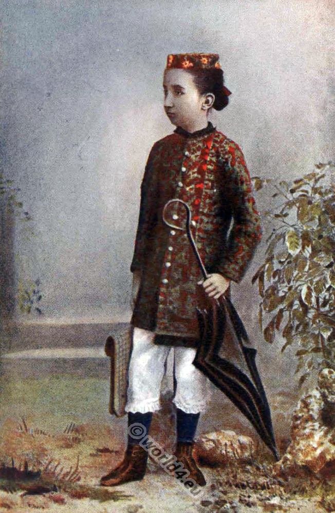 The varied and picturesque costumes worn by Natives of India.