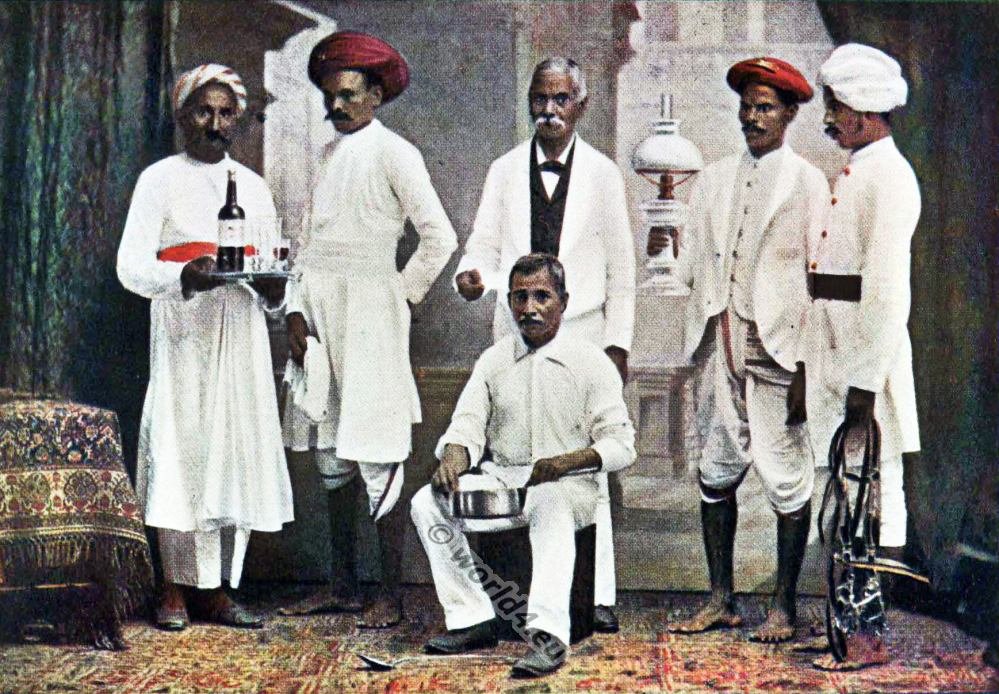 The varied and picturesque costumes worn by Natives of India.