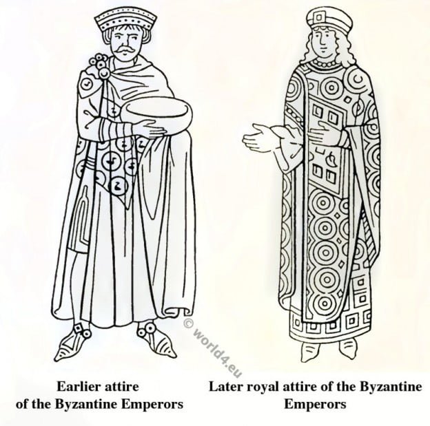 Byzantine Empire. Dresses 6th century. The Byzantine Empress.