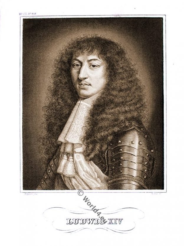 Reign Louis XIV. French fashion history. 1643 to 1715.