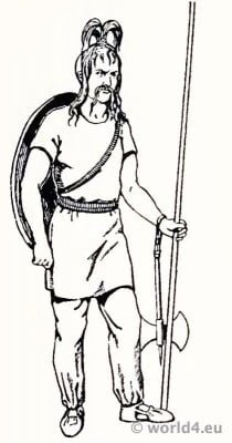 Frankish Merovingian costume history 4th and 5th century.