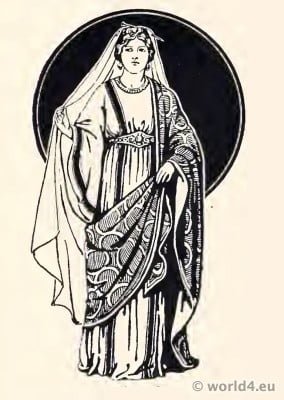 Frankish Merovingian costume history 4th and 5th century.