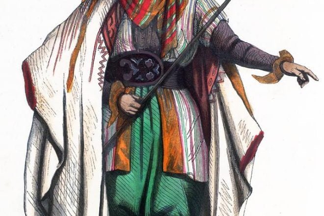 Druse woman. Lebanon traditional costume.