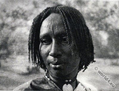 Bust of a black African woman and man by Charles Cordier