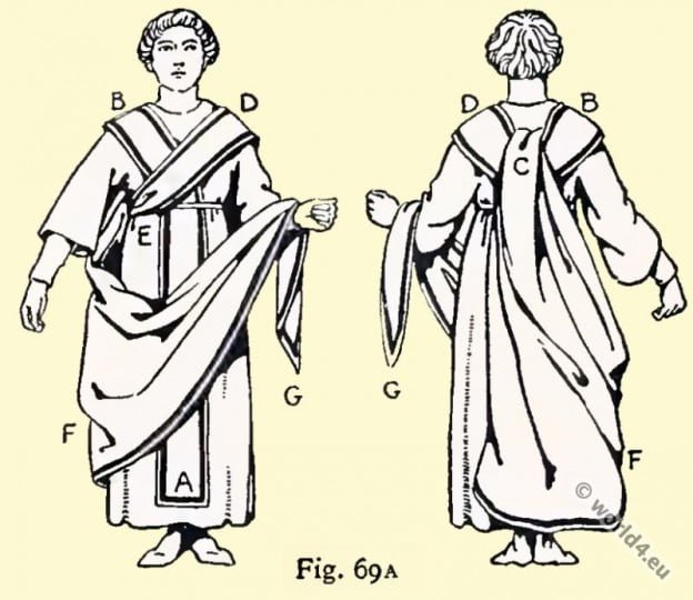 Byzantine fashion history. Costumes and modes from 5th to 6th century.