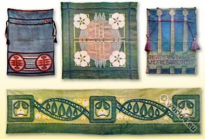 Embroidered Table center by Ann Macbeth. Glasgow School of Art, c. 1911.