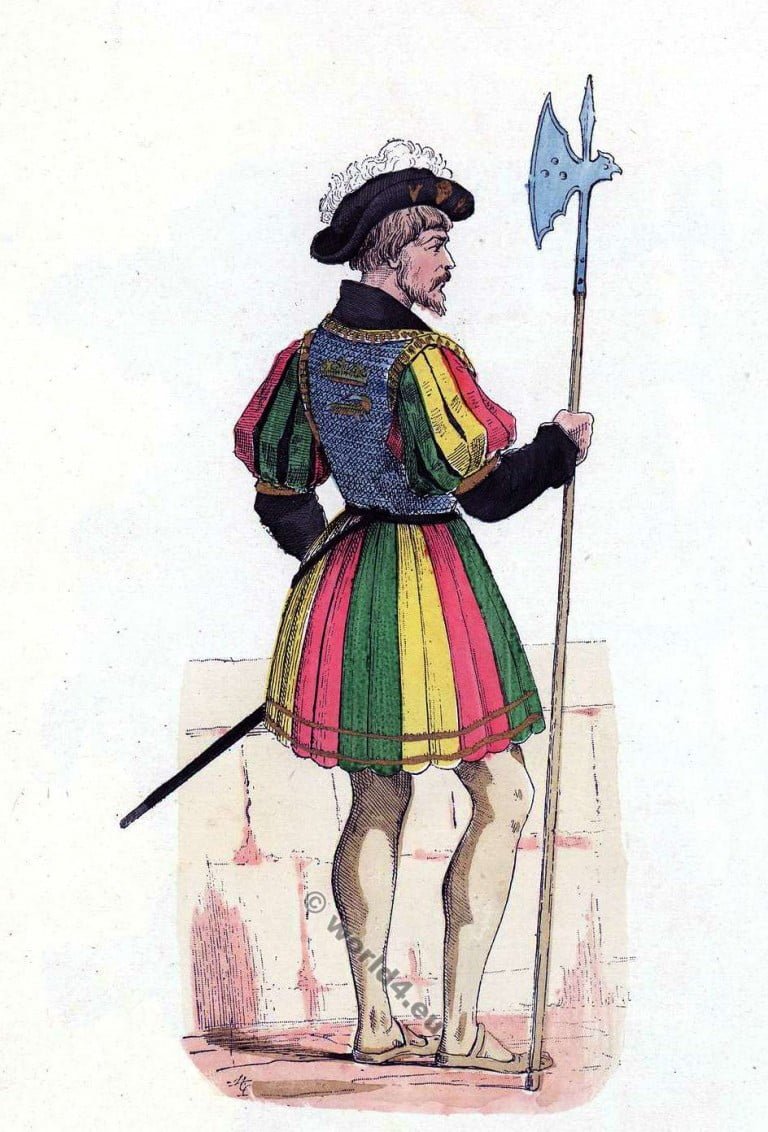 Garde du Corps. Hussars and Ulans. Uniforms of the 18th century.