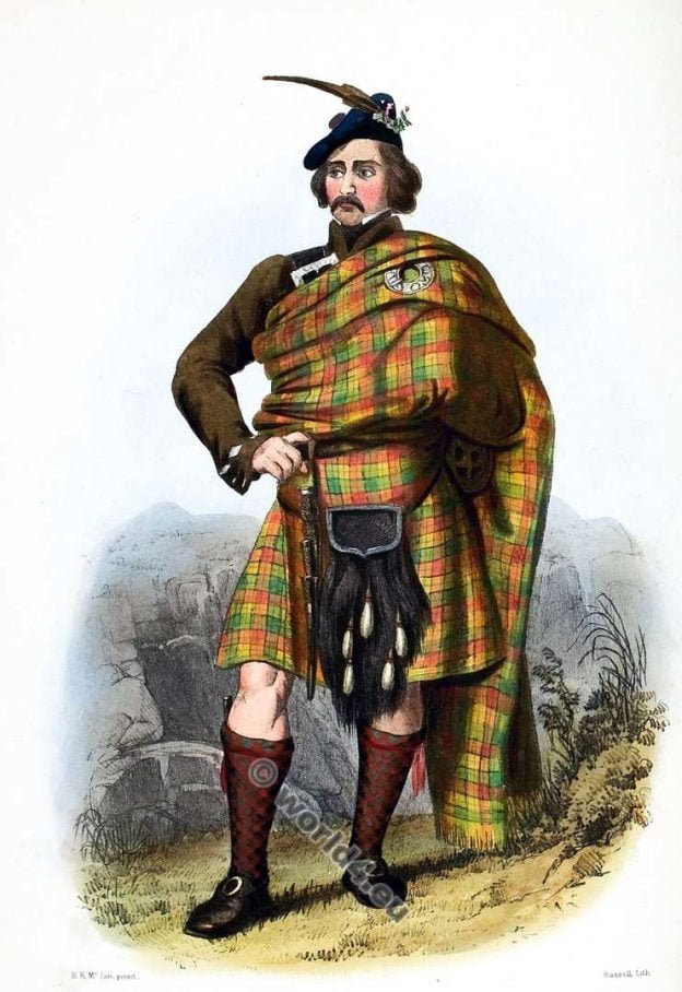 The Clans of the Scottish Highlands and their tartans.