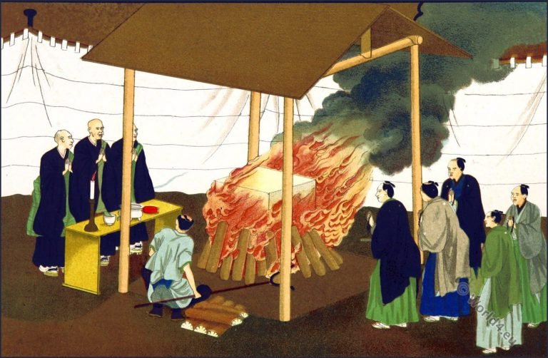 Seppuku, Hara Kiri. Ritualized type of male suicide. Japan Samurai.