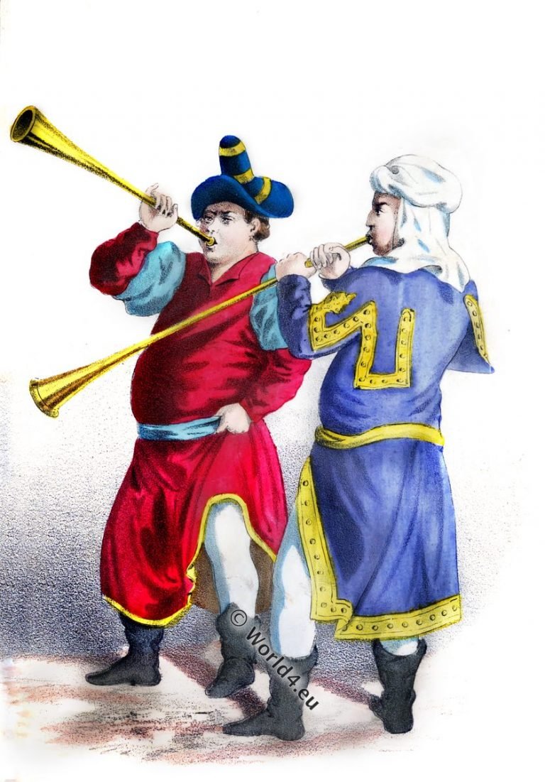 Musicians of the time of Edward III. England 14th century.