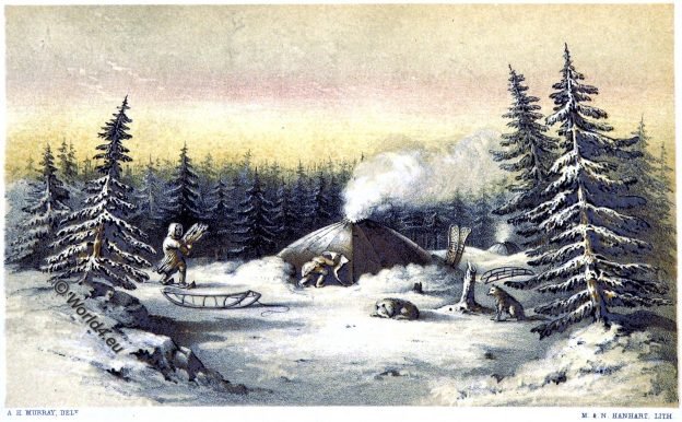 Gwitchin. Peoples of Alaska in 1850th.
