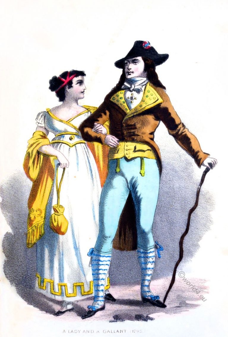 Fashion under the French Revolution 1789 to 1802.