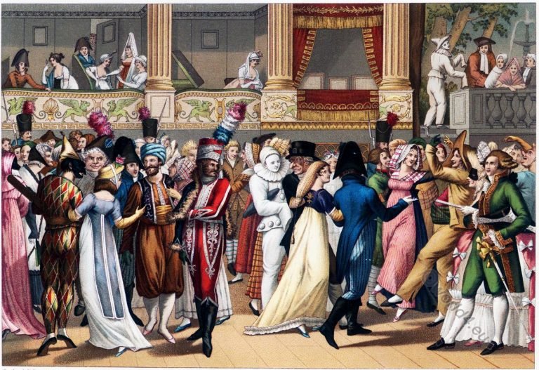 Masked Paris Opera Ball 1804, by Jean-Francois Bosio.
