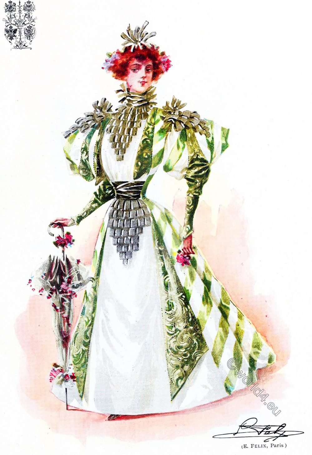 Princesse dress. Promenade gown by Maison de couture Félix.