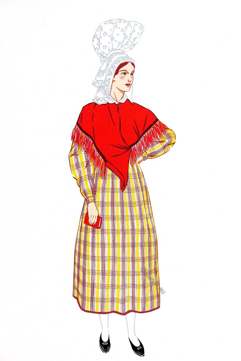 French national costumes. Les costumes regionaux de la France.