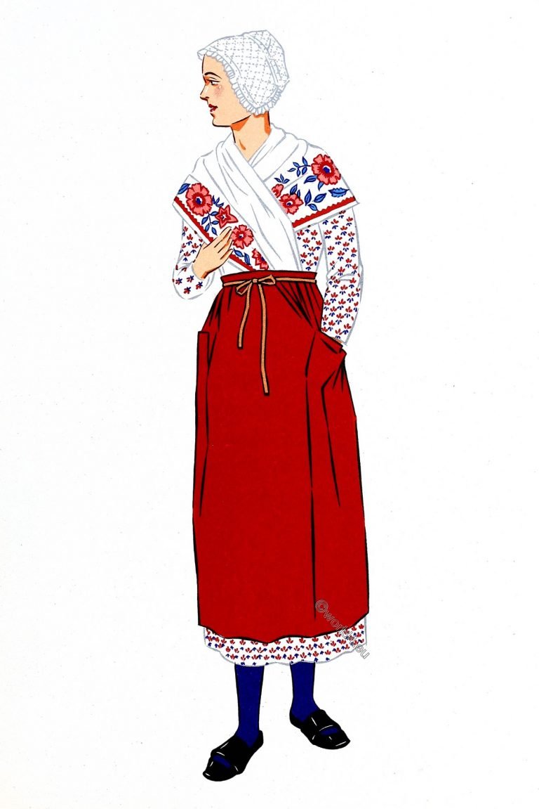 French national costumes. Les costumes regionaux de la France.
