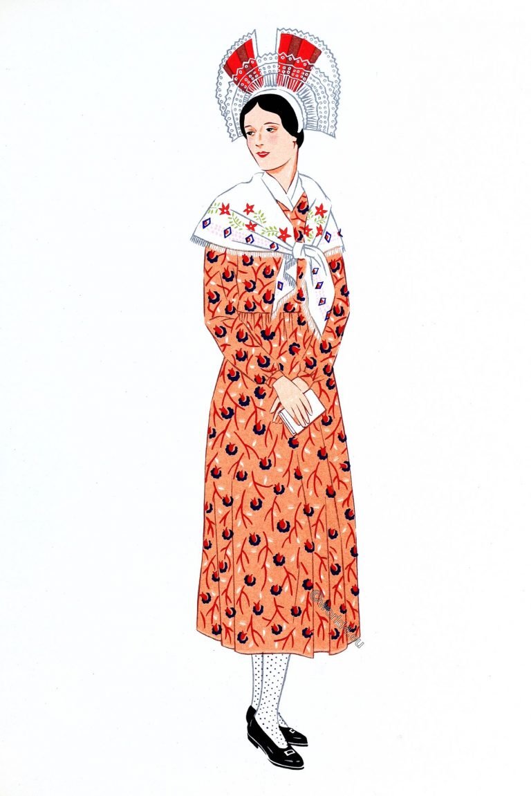 French national costumes. Les costumes regionaux de la France.