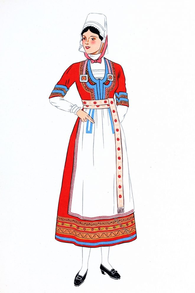French national costumes. Les costumes regionaux de la France.