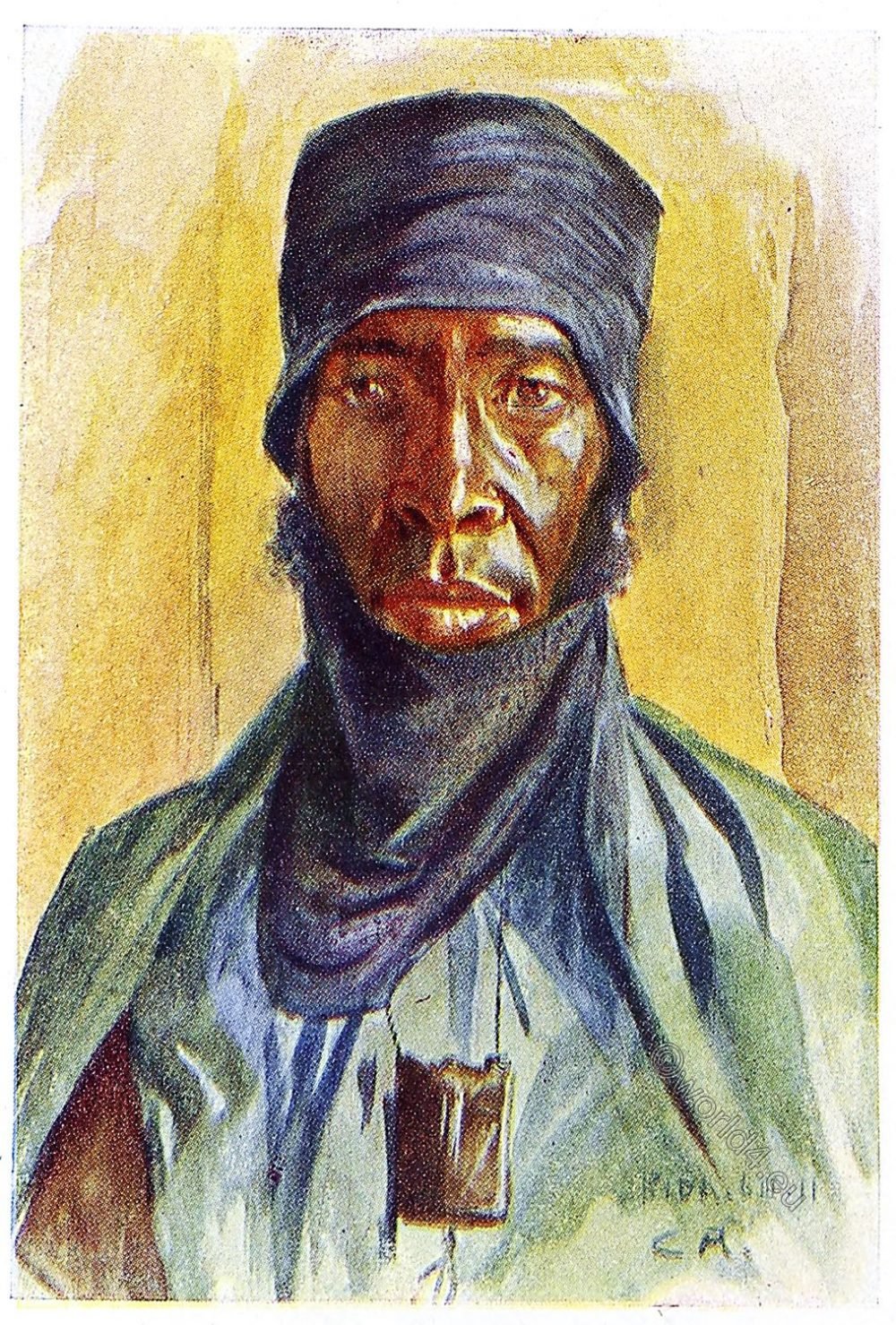 Africa Nigeria. Nupe woman clothing around 1878.