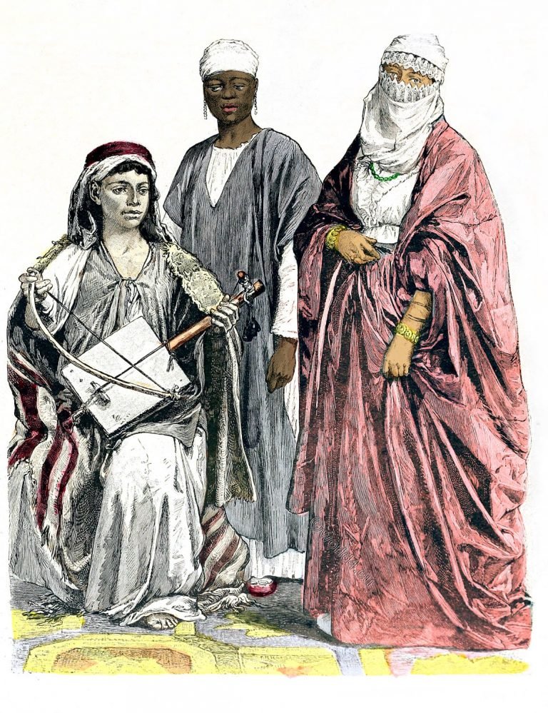 Traditional Arabian dress and customs in the Middle East.