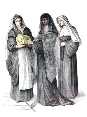 Monachism. Monastic Dress. Monks garments. Nuns habit.