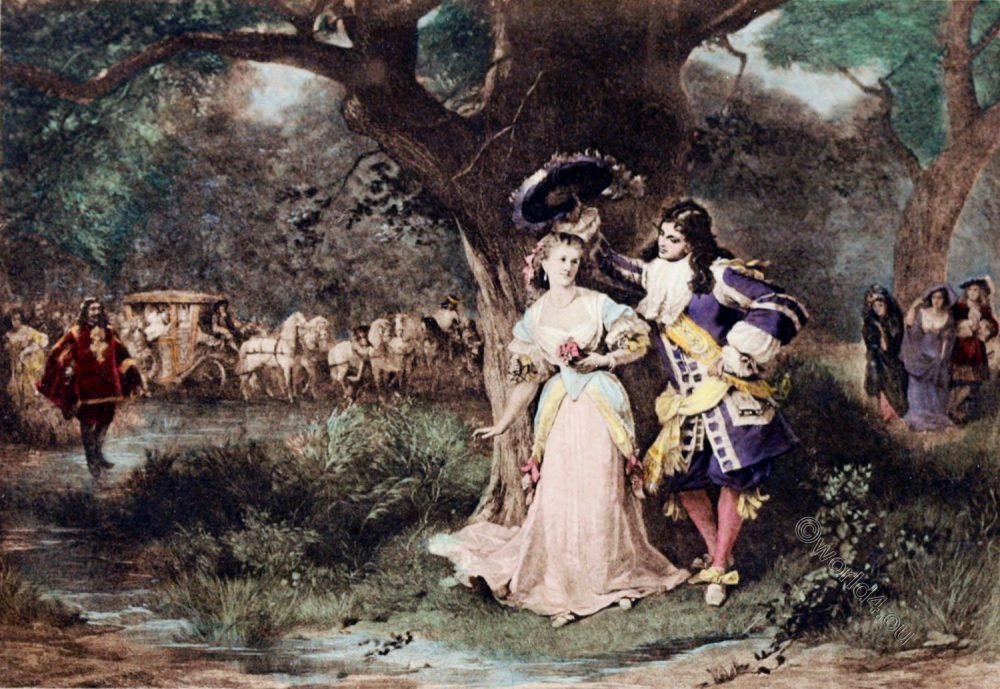 Reign Louis XIV. French fashion history. 1643 to 1715.