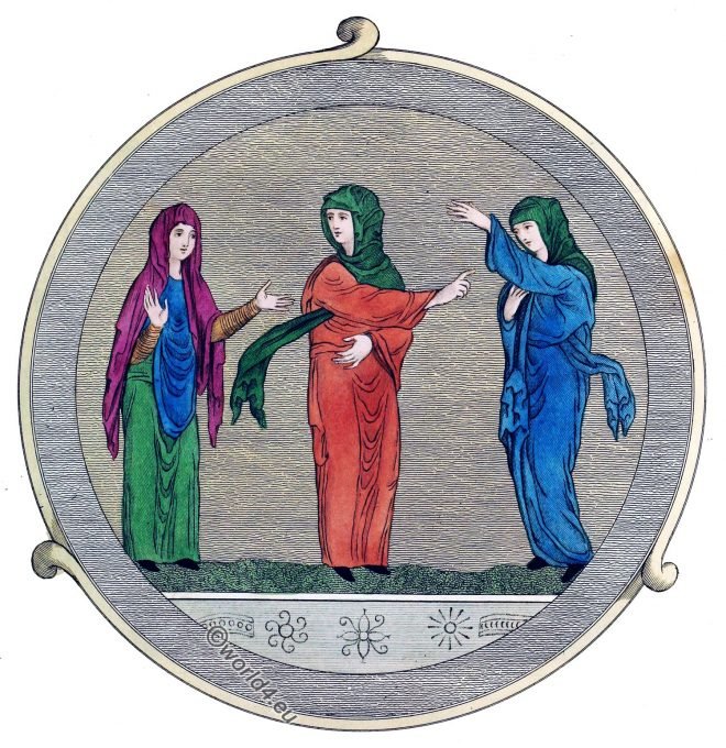 The dress and decorations of the Anglo-Saxons. 8th to 11th century