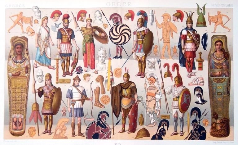 Hairstyles and headgear in ancient Greece. Historical Greek fashion.