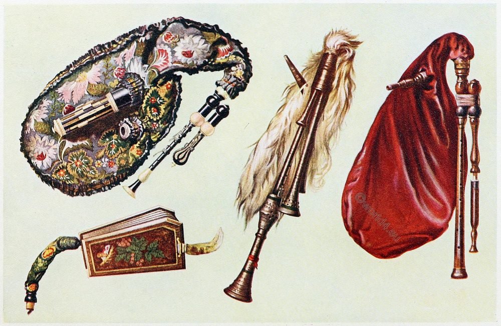 Bagpipes. The Musette, Zampogna, Hurdy-gurdy and Cornemuse.
