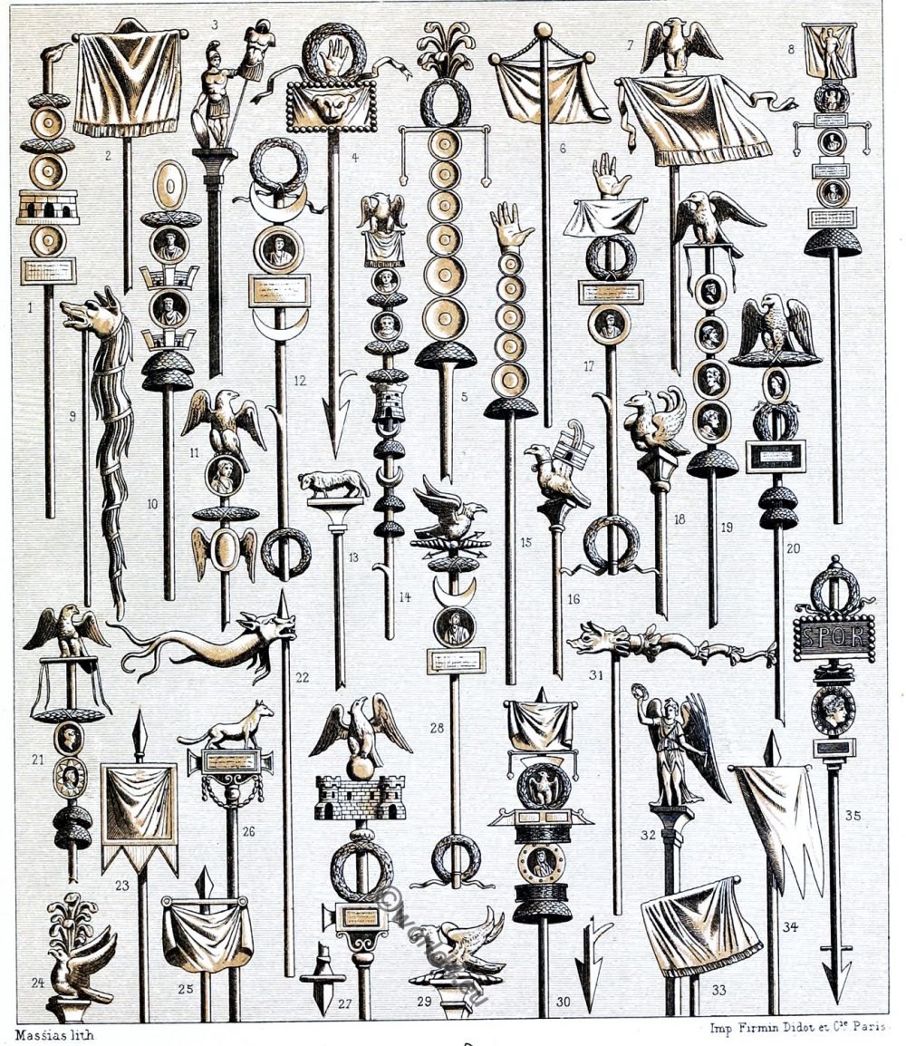 Military of ancient Rome. Roman legions. Field signs. The legionary eagle.