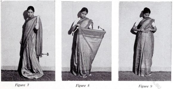How to wear an Indian Sari? Nivi or National Style. The method of draping.