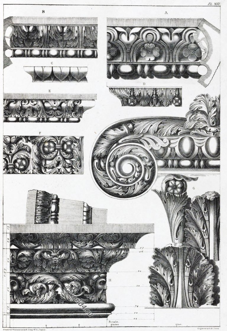 The Roman Ornament. Corinthian and Composite Capitals. The Acanthus.