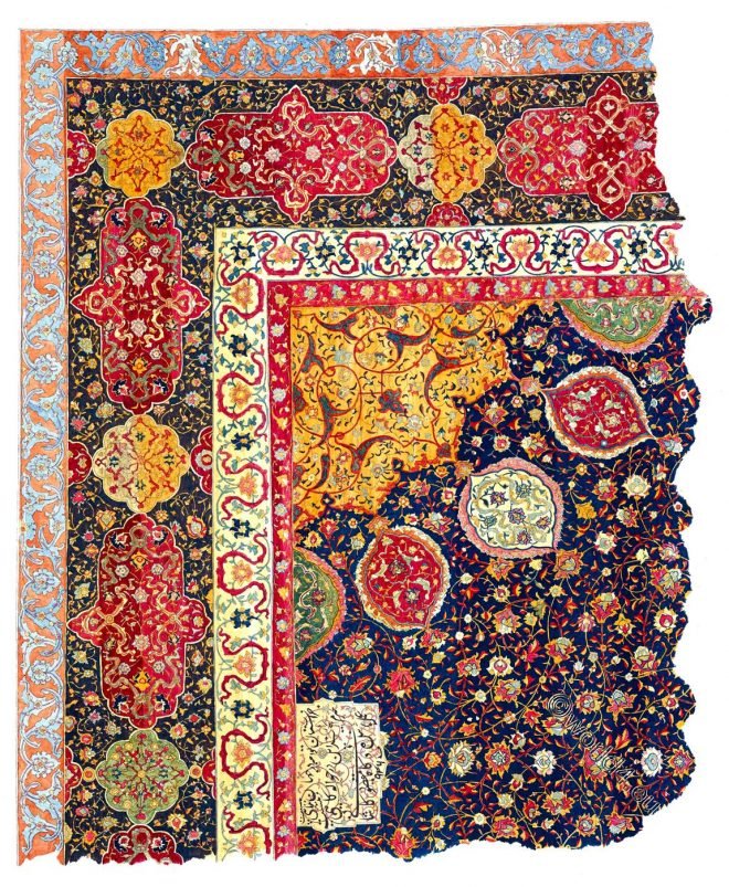 The Ardabil Carpet. Famous Iranian Persian Carpet.