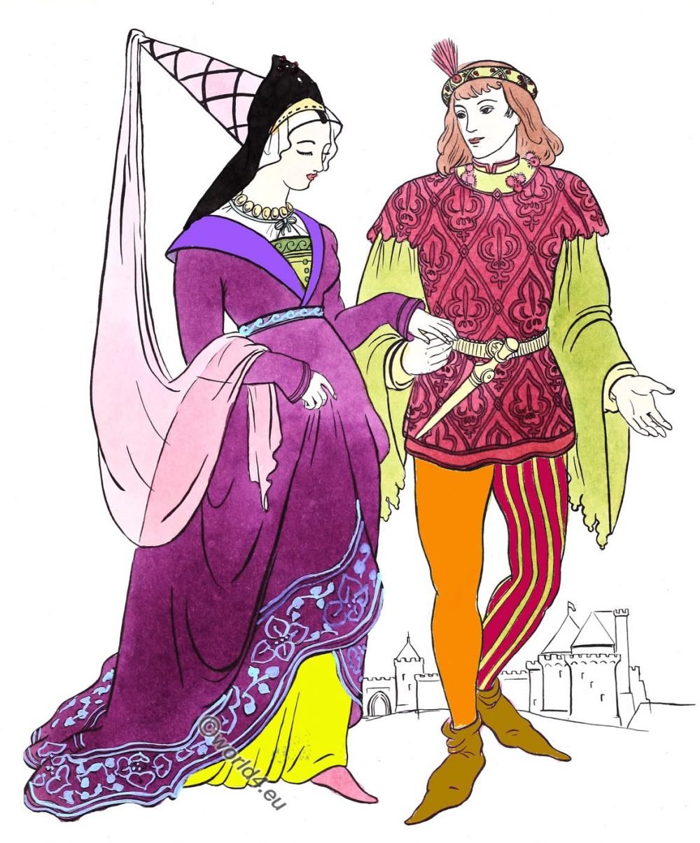 The Hennin. Headdresses of the 15th century.