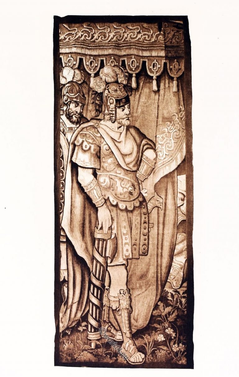 The Lictor panel. A stately Roman lictor in a rich costume.