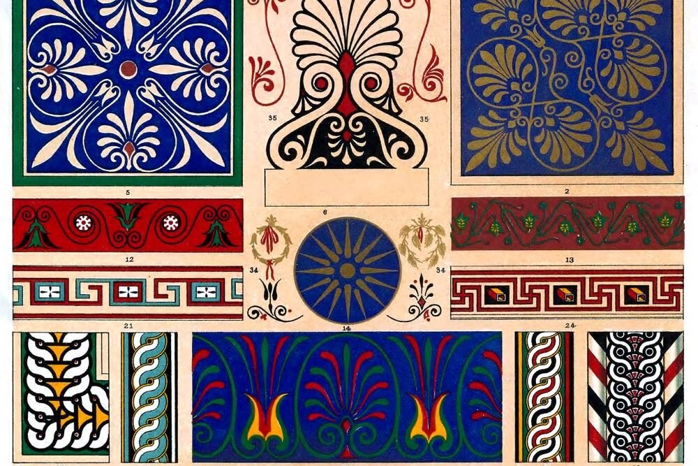 Greek Art. Conventional Flora, Fretwork, and Meanders.