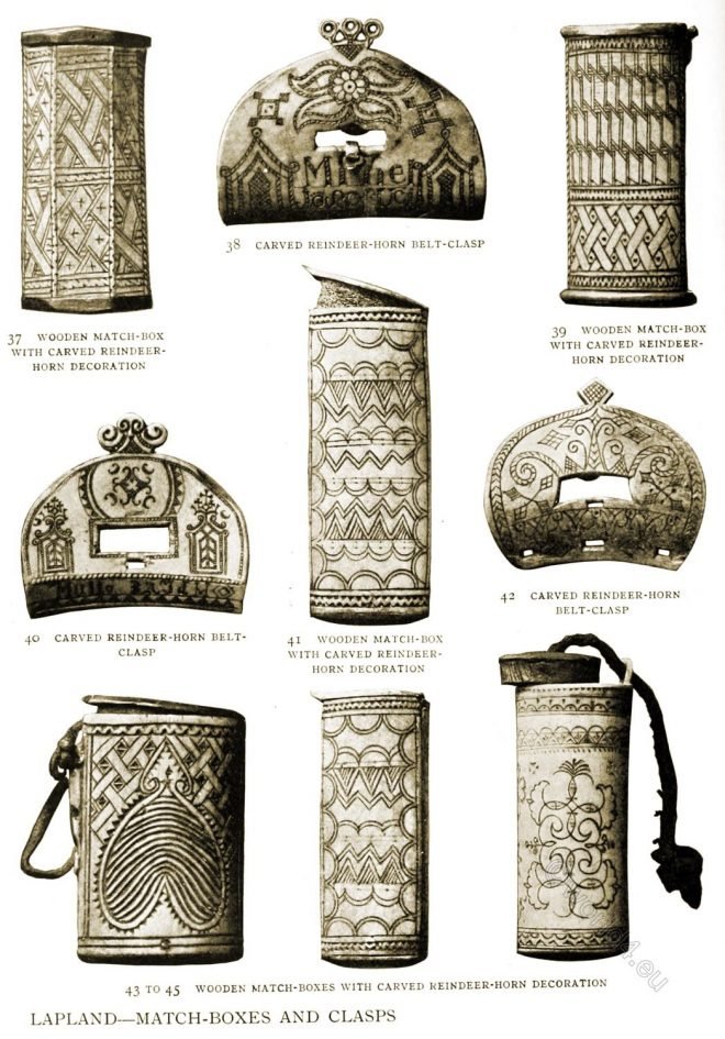 The Sámi people in Scandinavia. Peasant art in Lapland.