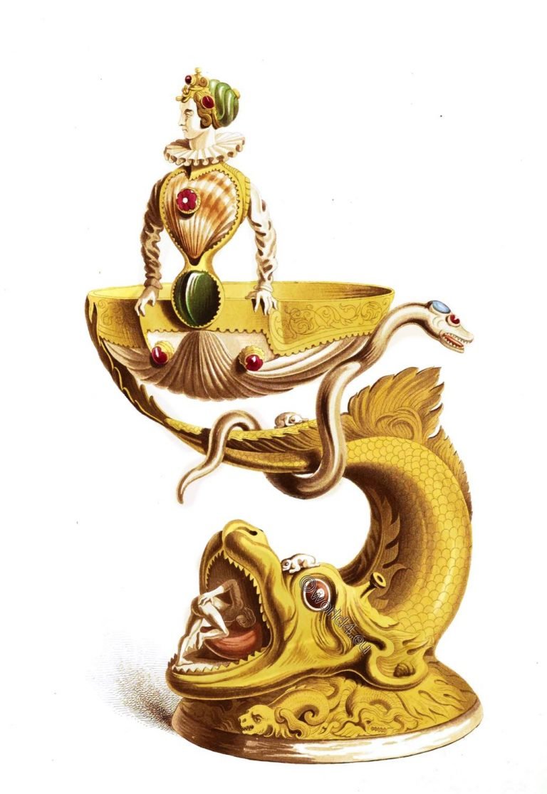 Table decoration. Goldsmith's work of the Middle Ages.