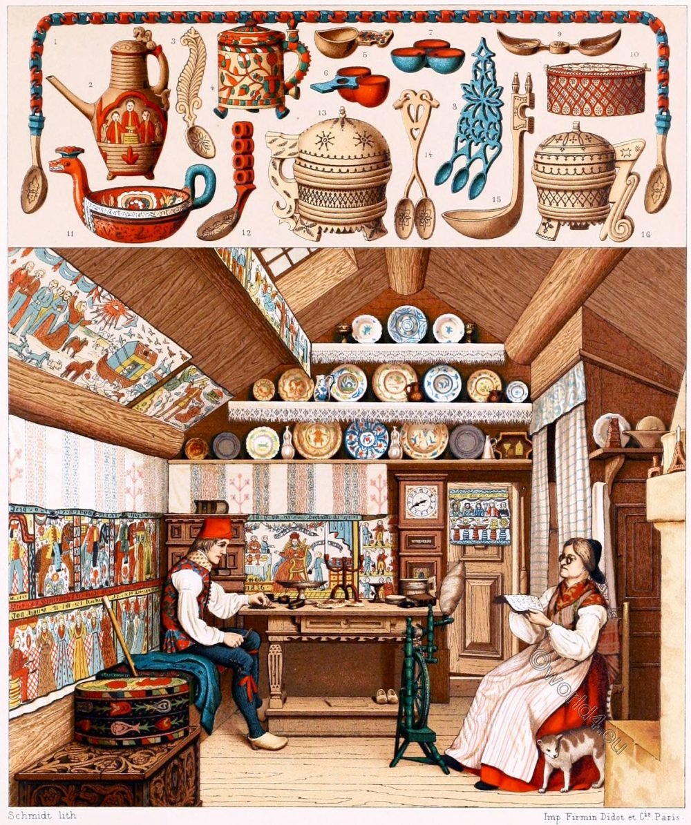 Traditional Swedish dress, culture and customs of the various regions.