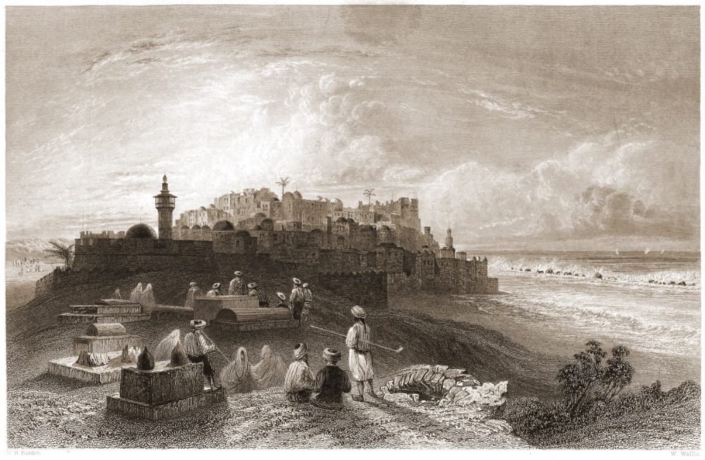 The cemetery of Jaffa, the ancient Joppa, Israel 1836.