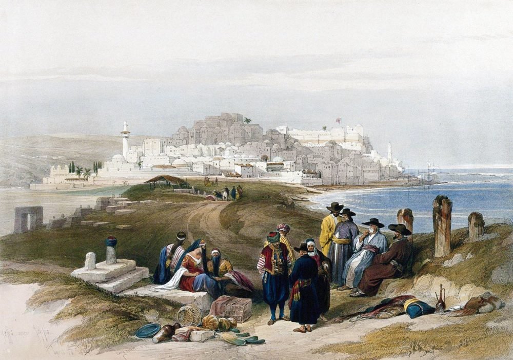 Syria. The clothing of woman and man at the beginning of the 19th century.